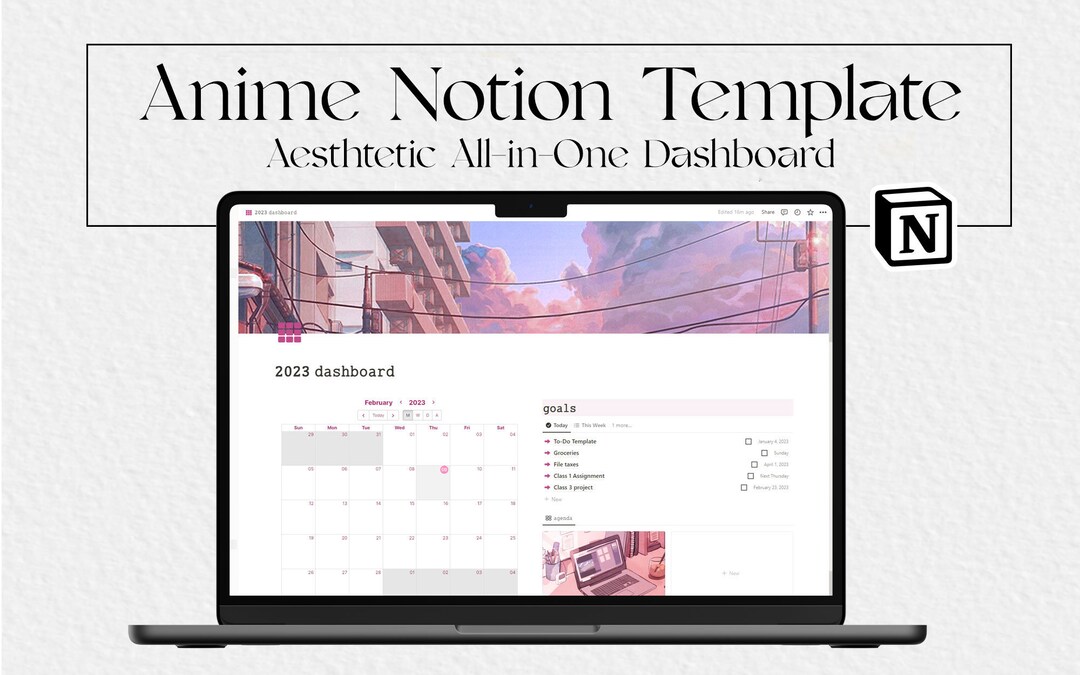 Anime All in One Notion Dashboard | Aesthetic Notion Life Planner - Etsy