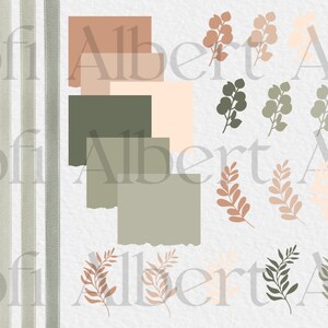 20 Floral & Leather Texture Digital Notebook Covers and Stickers for ...