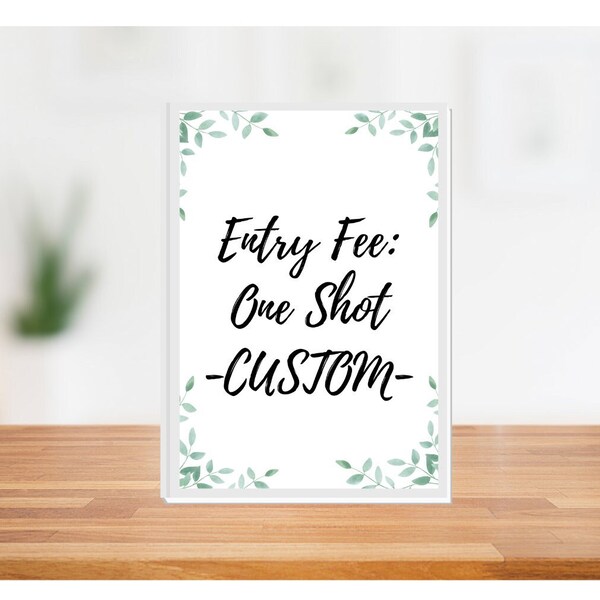 Entry Fee One Shot - Etsy