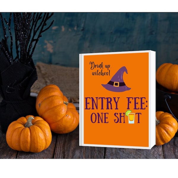 Entry Fee One Shot Sign - Etsy