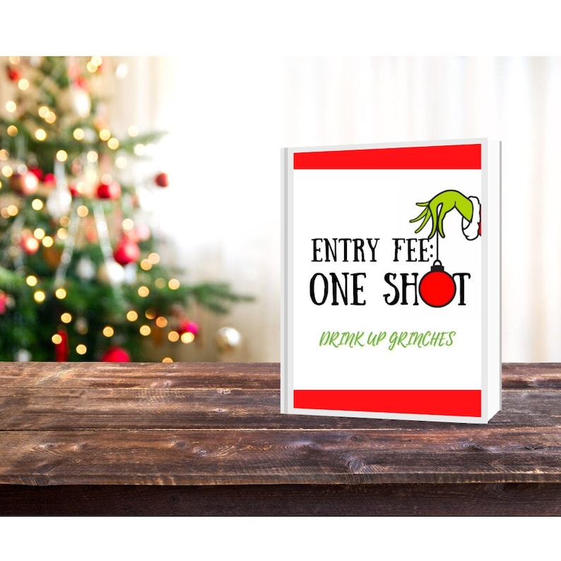 Entry Fee One Shot Sign Printable
