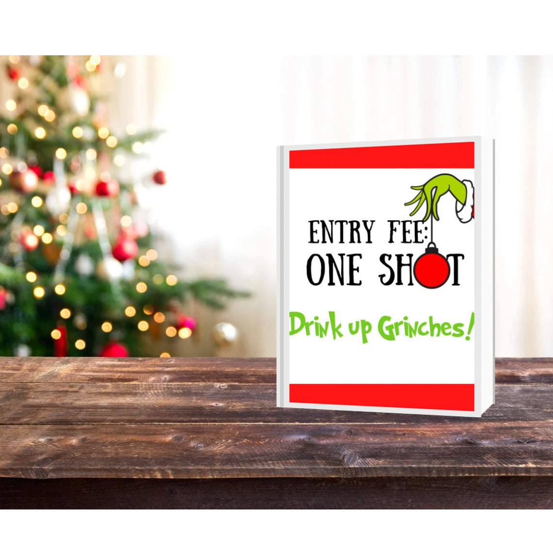 Entry Fee One Shot - Grinch Party - Etsy