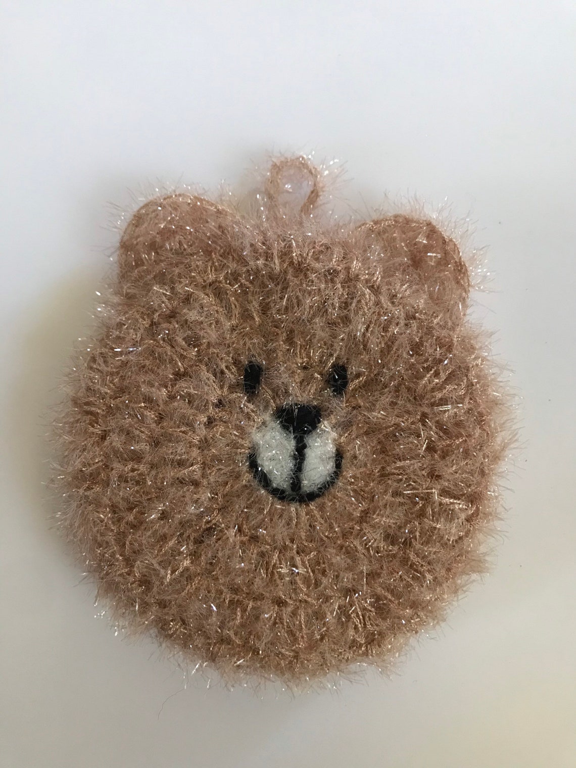 Bear Face Crochet Scrubby for Washing Dishes - Etsy
