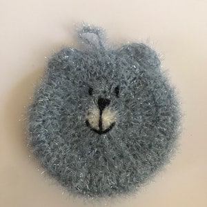 Bear Face Crochet Scrubby for Washing Dishes - Etsy