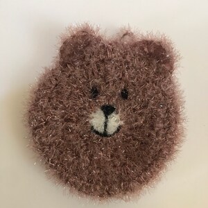 Bear Face Crochet Scrubby for Washing Dishes - Etsy