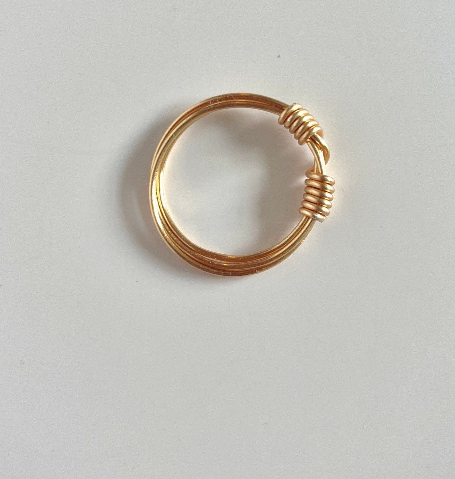 Gold and Silver Wire Wrapped Ring Dainty Wire Wrapped Ring - Etsy