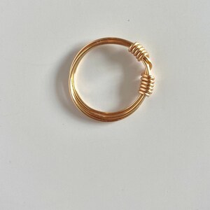 Gold and Silver Wire Wrapped Ring, Dainty Wire Wrapped Ring, Simple and ...