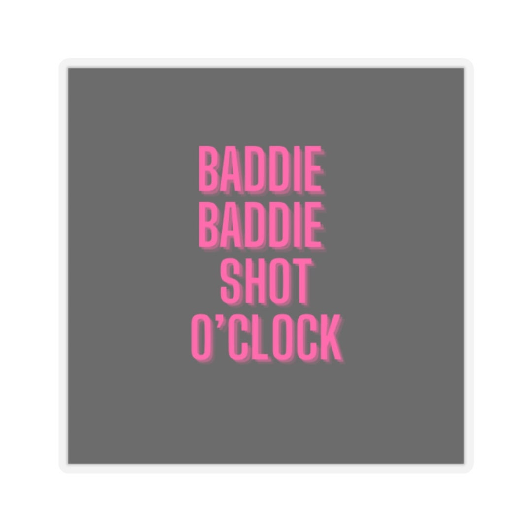 BADDIE Baddie Shot O'clock Stickers 2024 Pink - Etsy