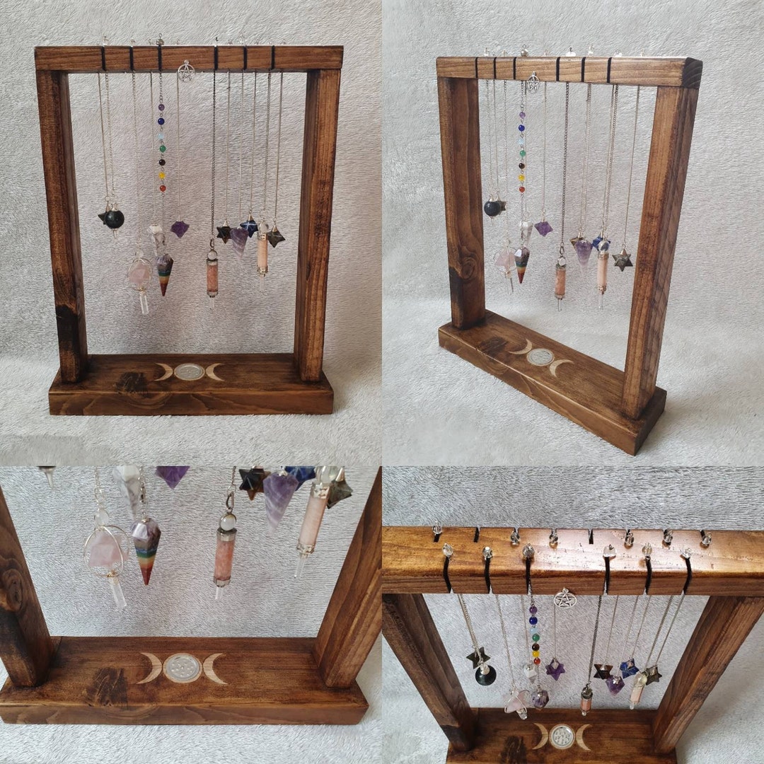 Handmade Pendulum Stand / Holder for 14 Pendulums With Incense Burner ...