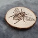 Honey Bee freehand Pyrography on 10-12cm Wood Slice - Etsy UK