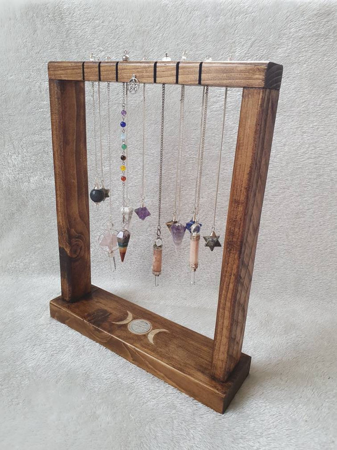 Handmade Pendulum stand / holder for 14 Pendulums with Incense | Etsy