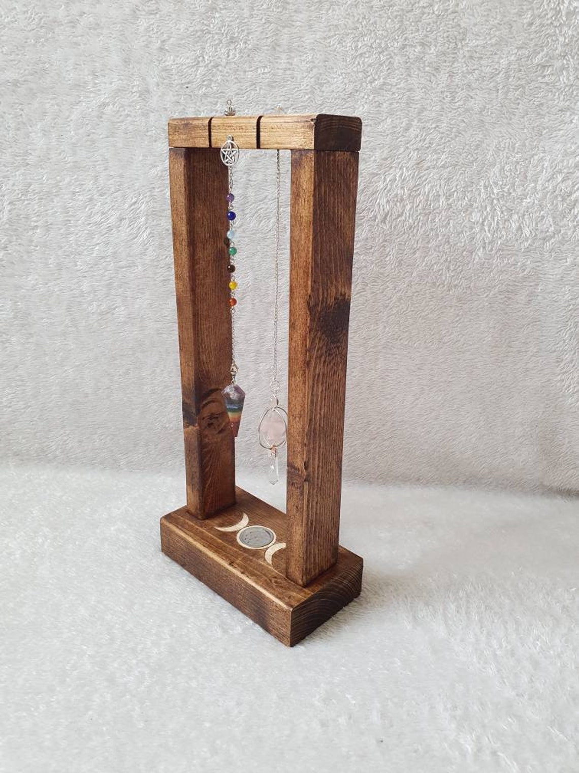 Handmade Stand for 2 Pendulums with Incense Burner for | Etsy