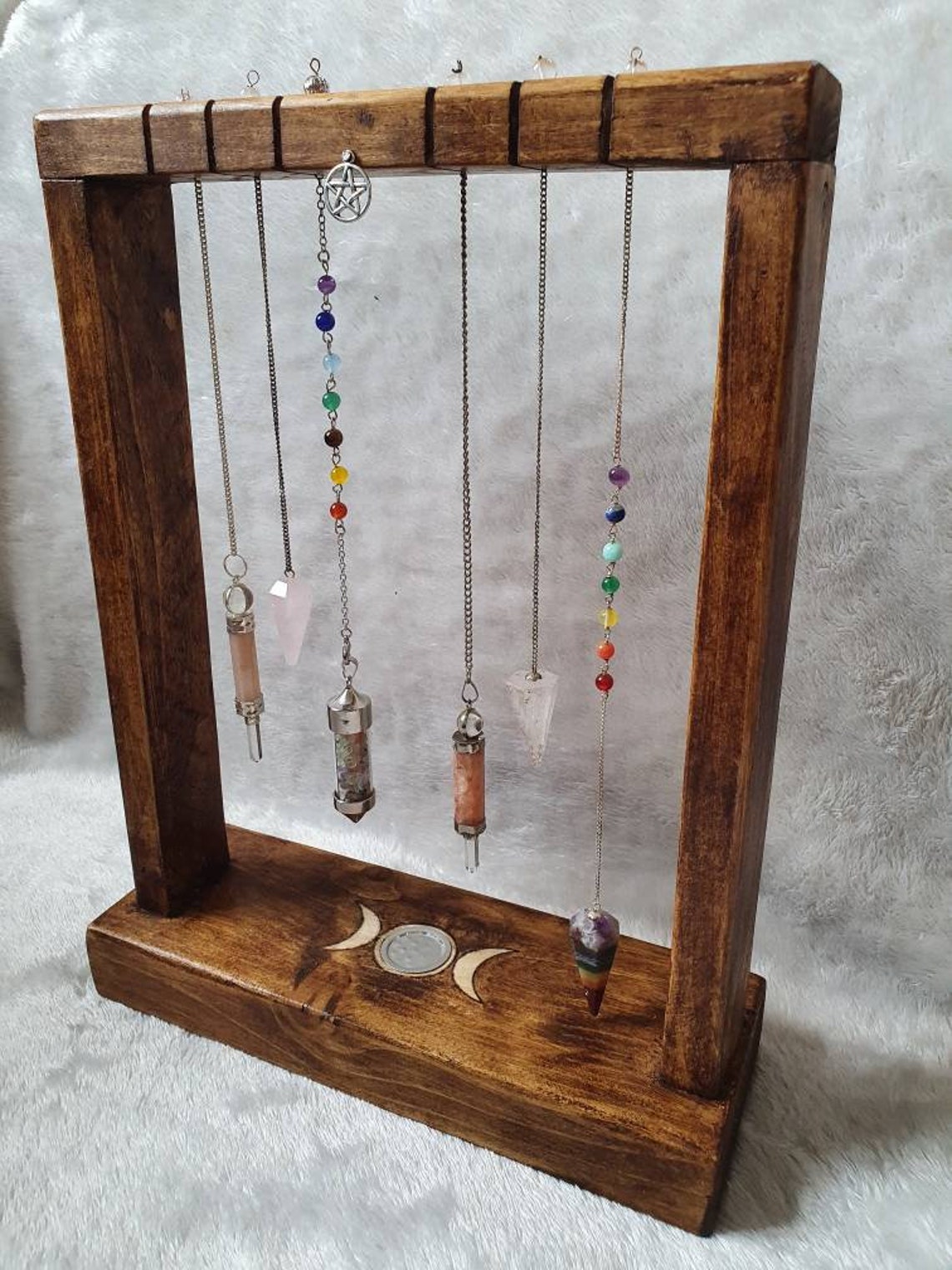 Handmade Stand for 6 Pendulums With Incense Burner for - Etsy