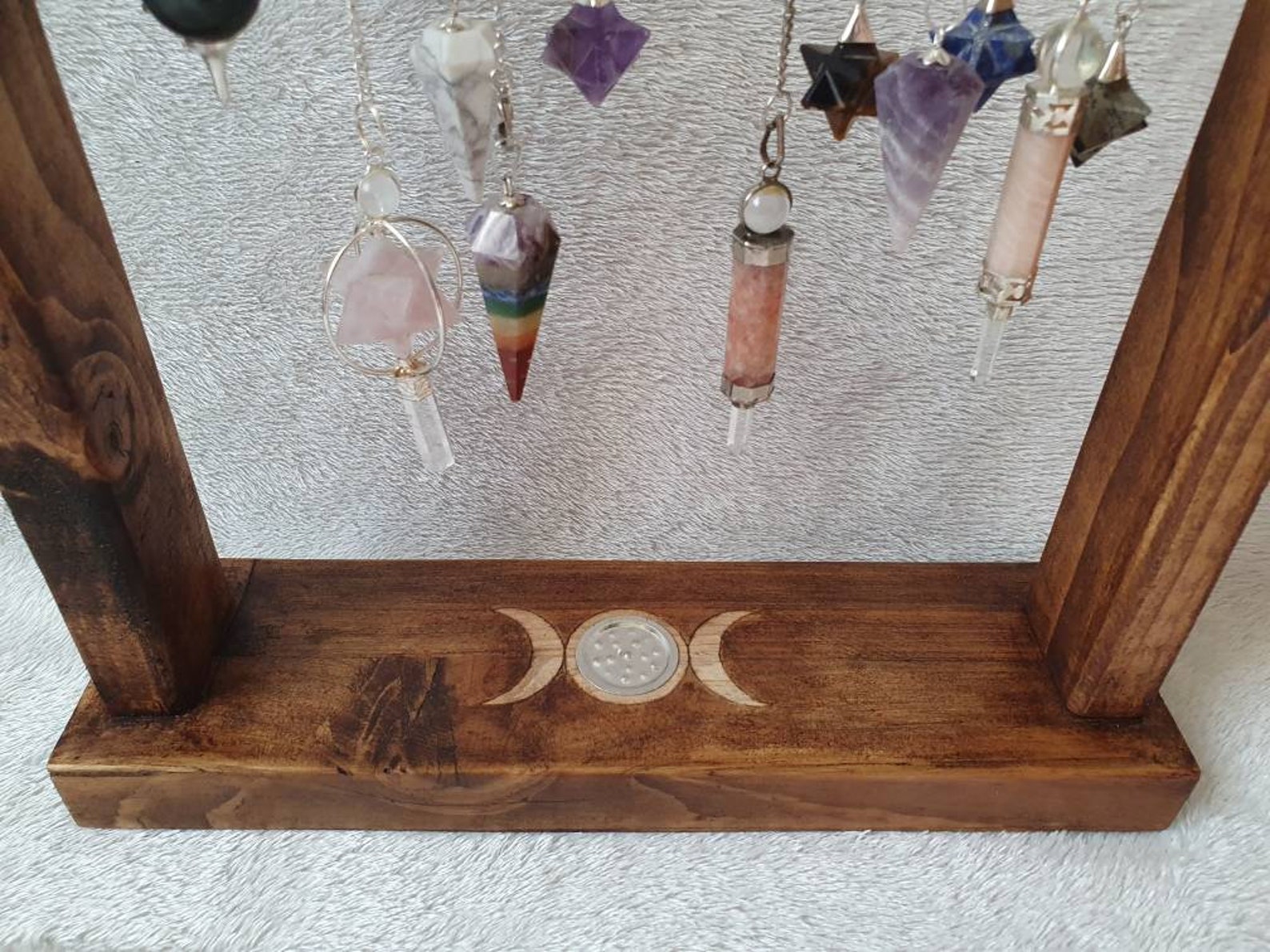 Handmade Pendulum stand / holder for 14 Pendulums with Incense | Etsy