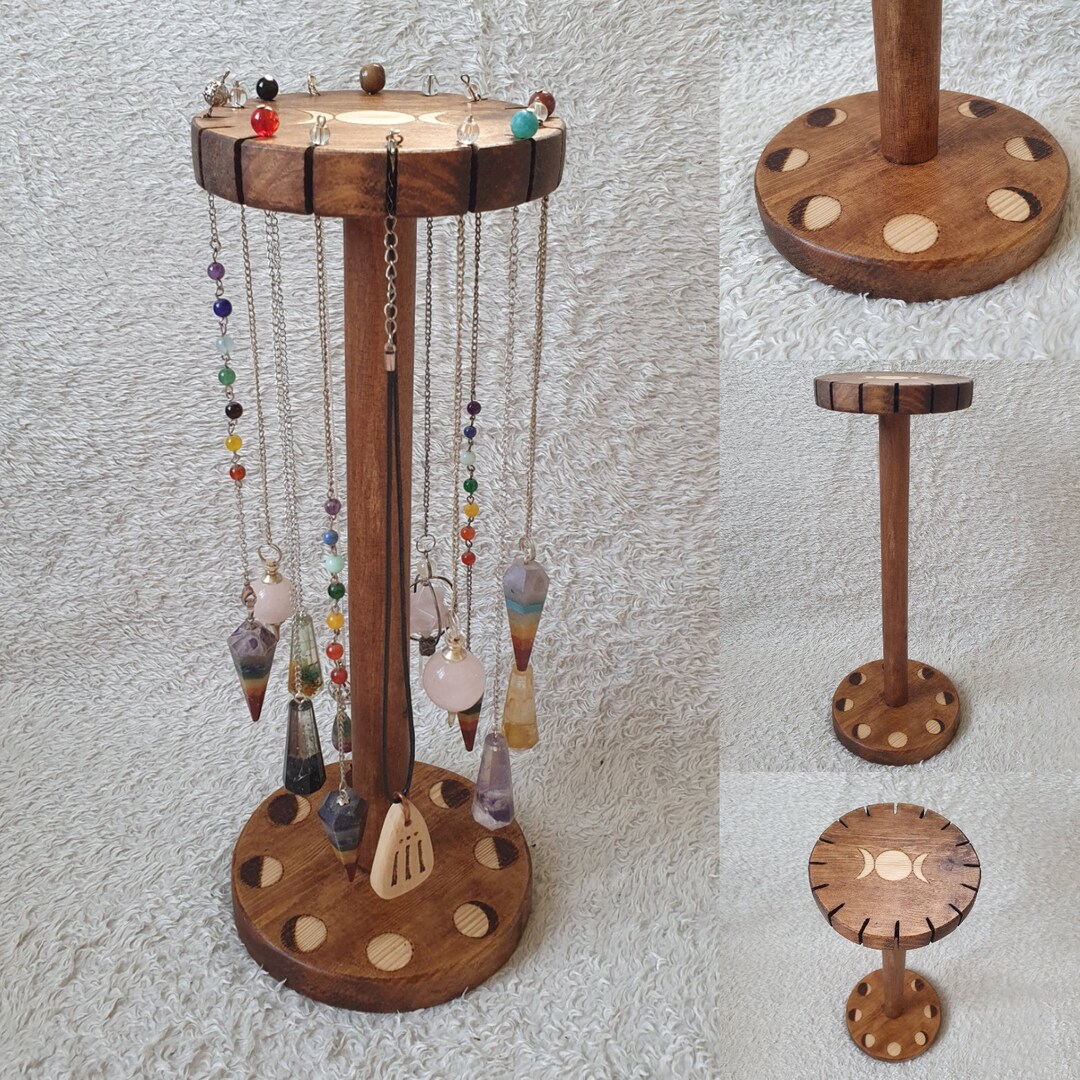Pendulum and Necklace Carousel Stand With 16 Slots Handcrafted With ...