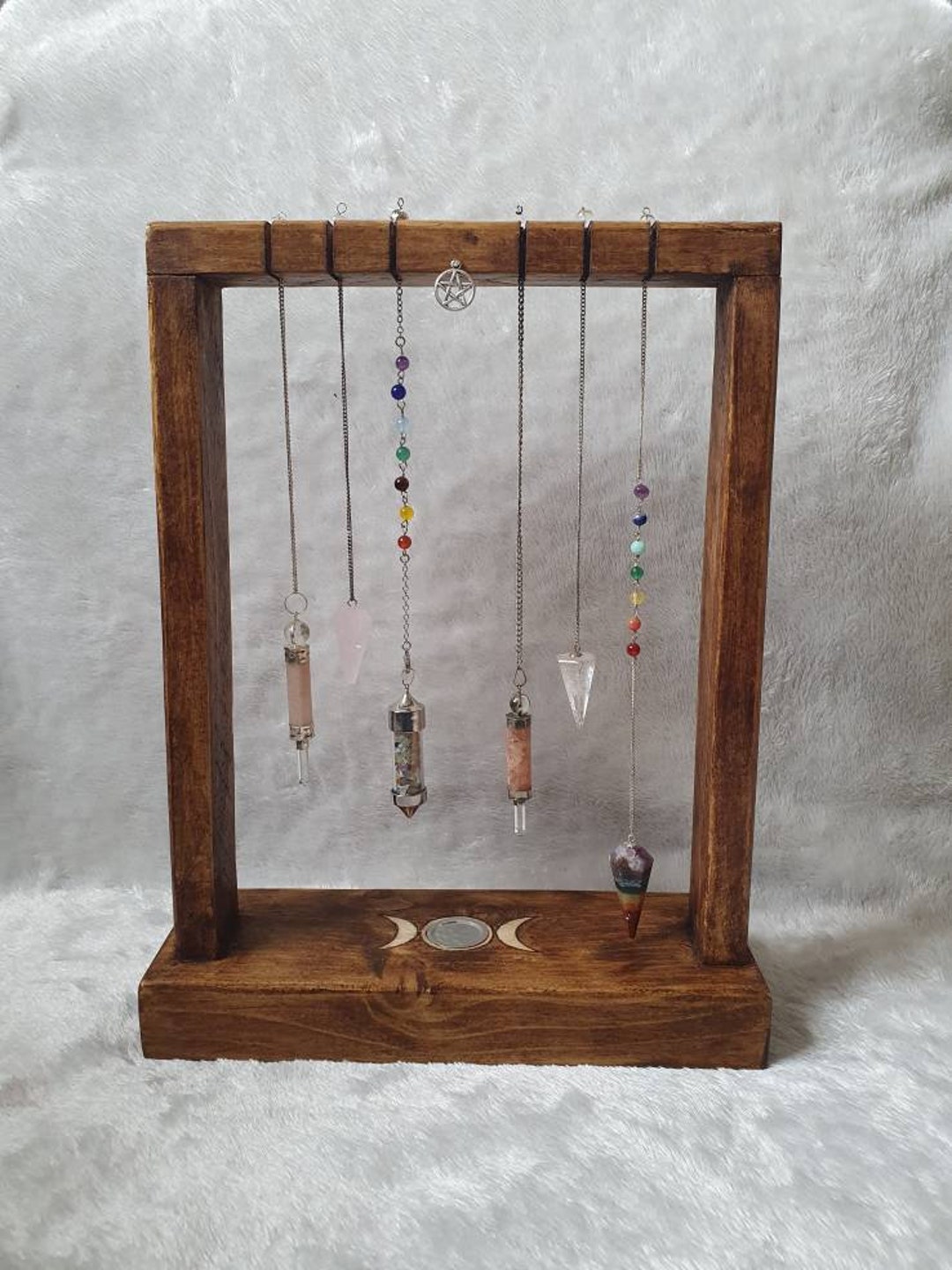 Handmade Stand for 6 Pendulums With Incense Burner for Charging ...