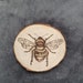 Honey Bee freehand Pyrography on 10-12cm Wood Slice - Etsy UK