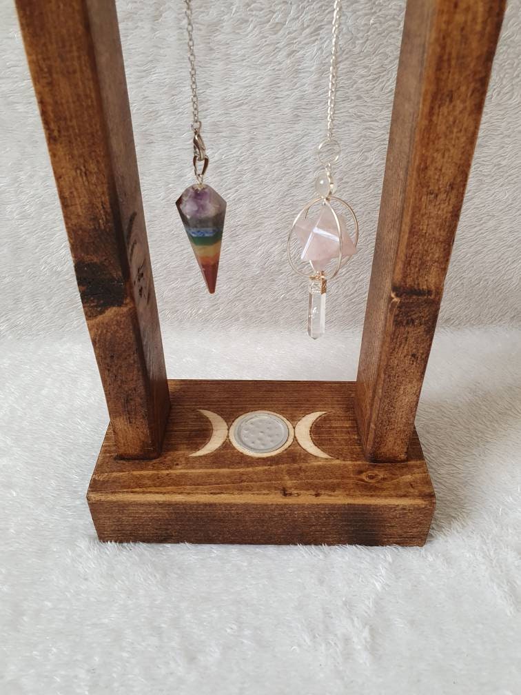 Handmade Stand for 2 Pendulums with Incense Burner for | Etsy