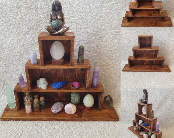 Handmade Freestanding Lightweight Stepped Crystal Display Shelves in ...
