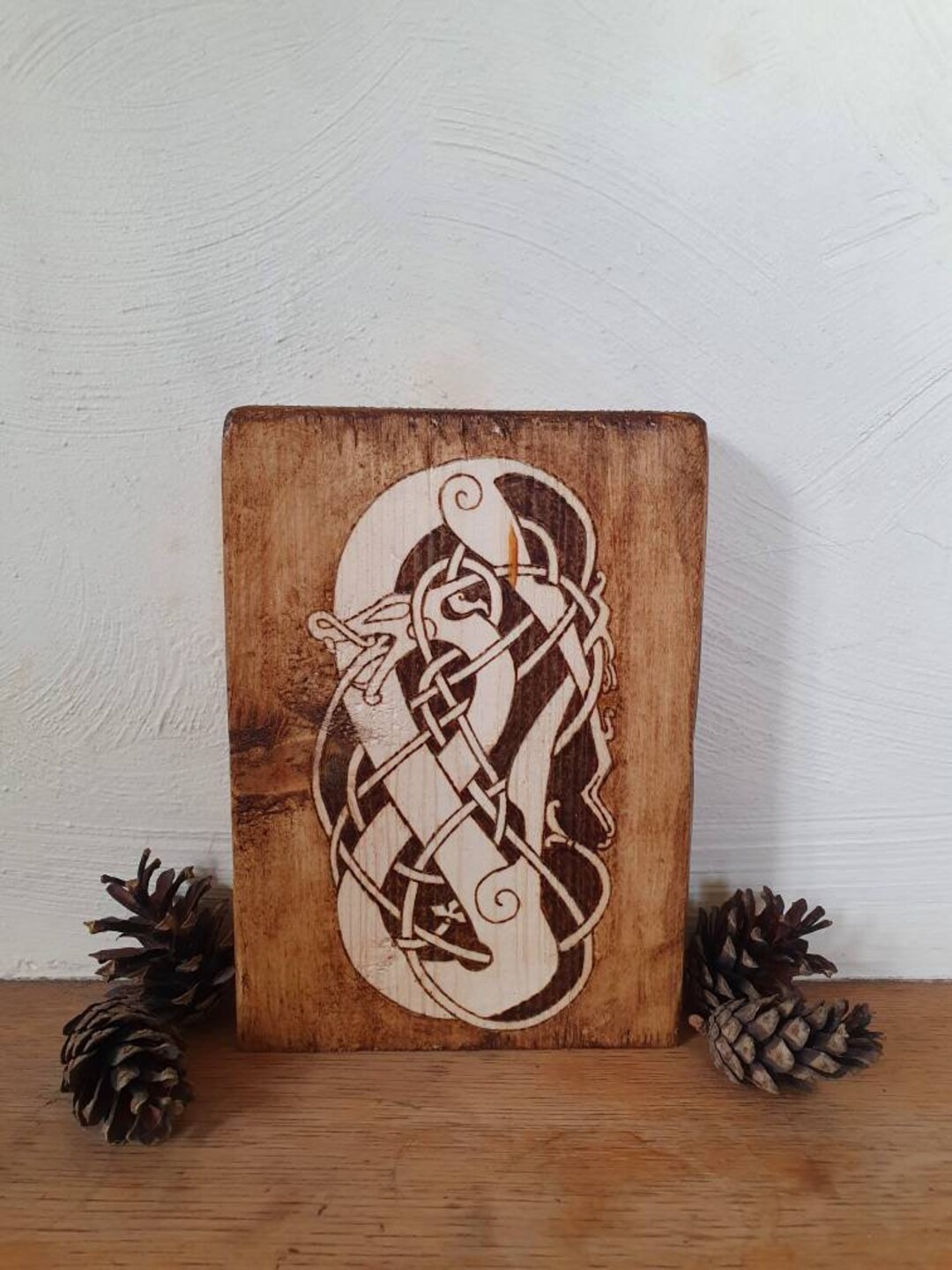 Viking Hand Pyrography Wood Art With Authentic Viking Design handmade ...
