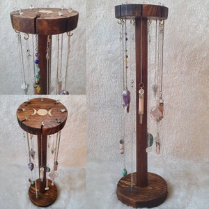 Handmade Extra Tall Pendulum and Necklace Display Stand Featuring 8 ...