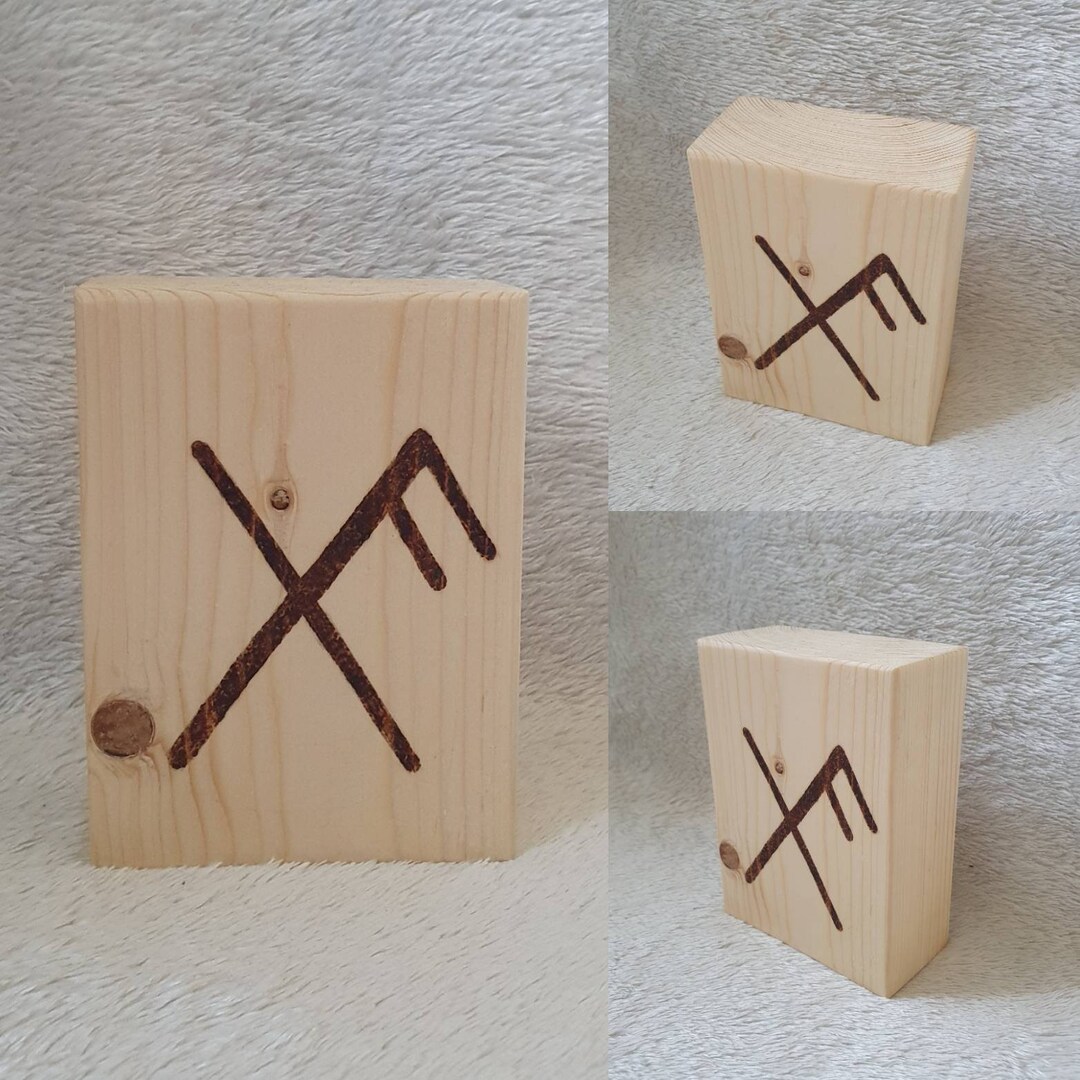 Handmade Hand Drawn Good Luck Bind Rune Altar Piece / Plaque. - Etsy