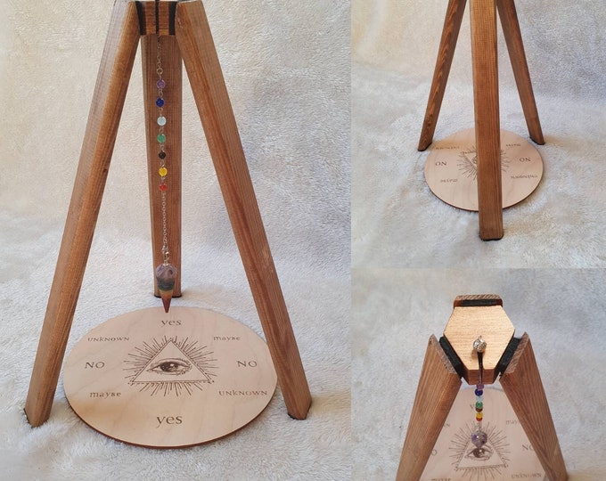 Opalite Pendulum With Stand and Two Dowsing Cards Divination - Etsy