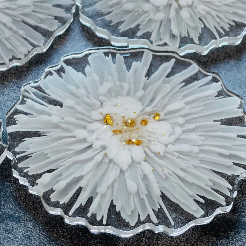 Resin Flower Coaster - Etsy