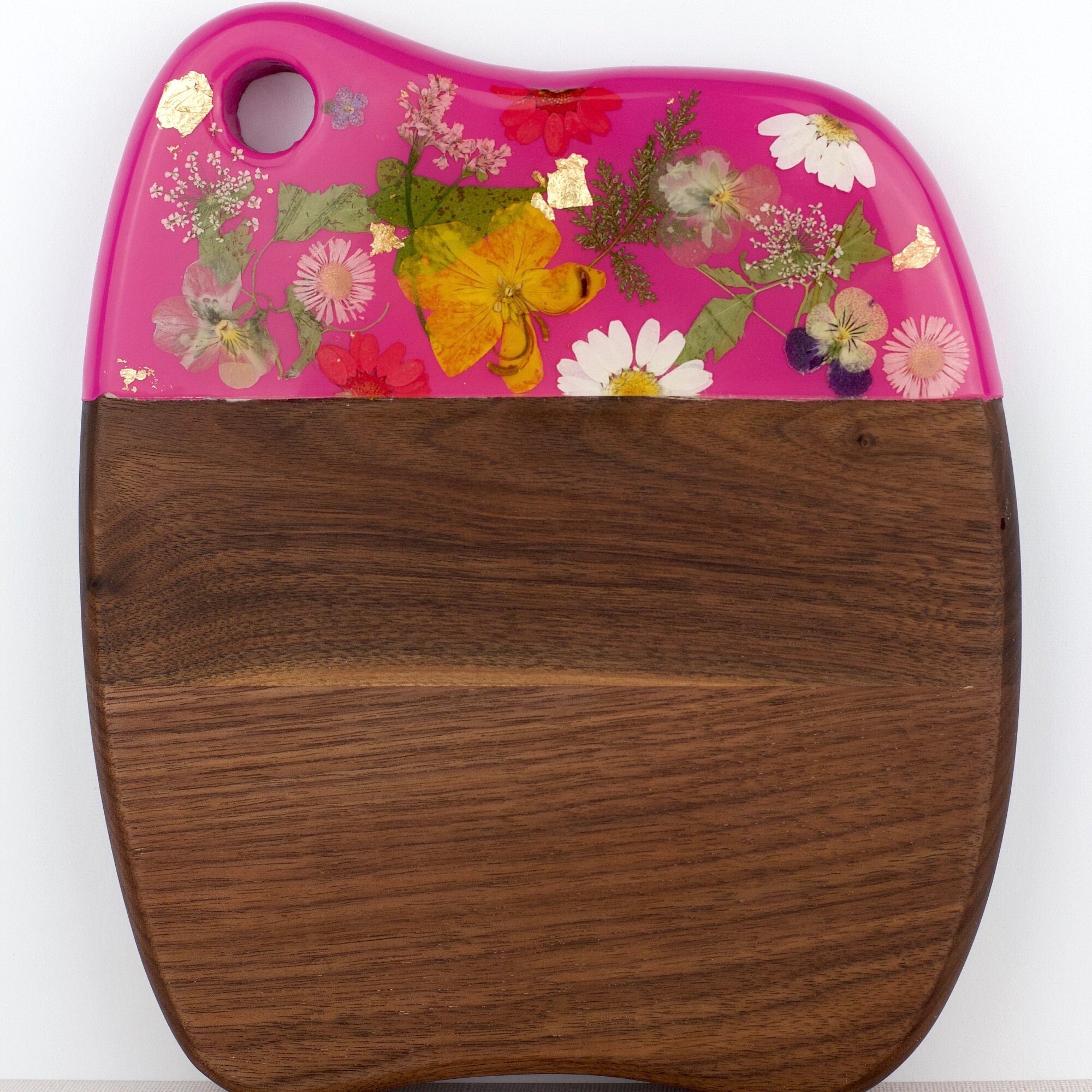 Floral Cheese Boards: Real Dried & Pressed Flowers on Walnut - Etsy