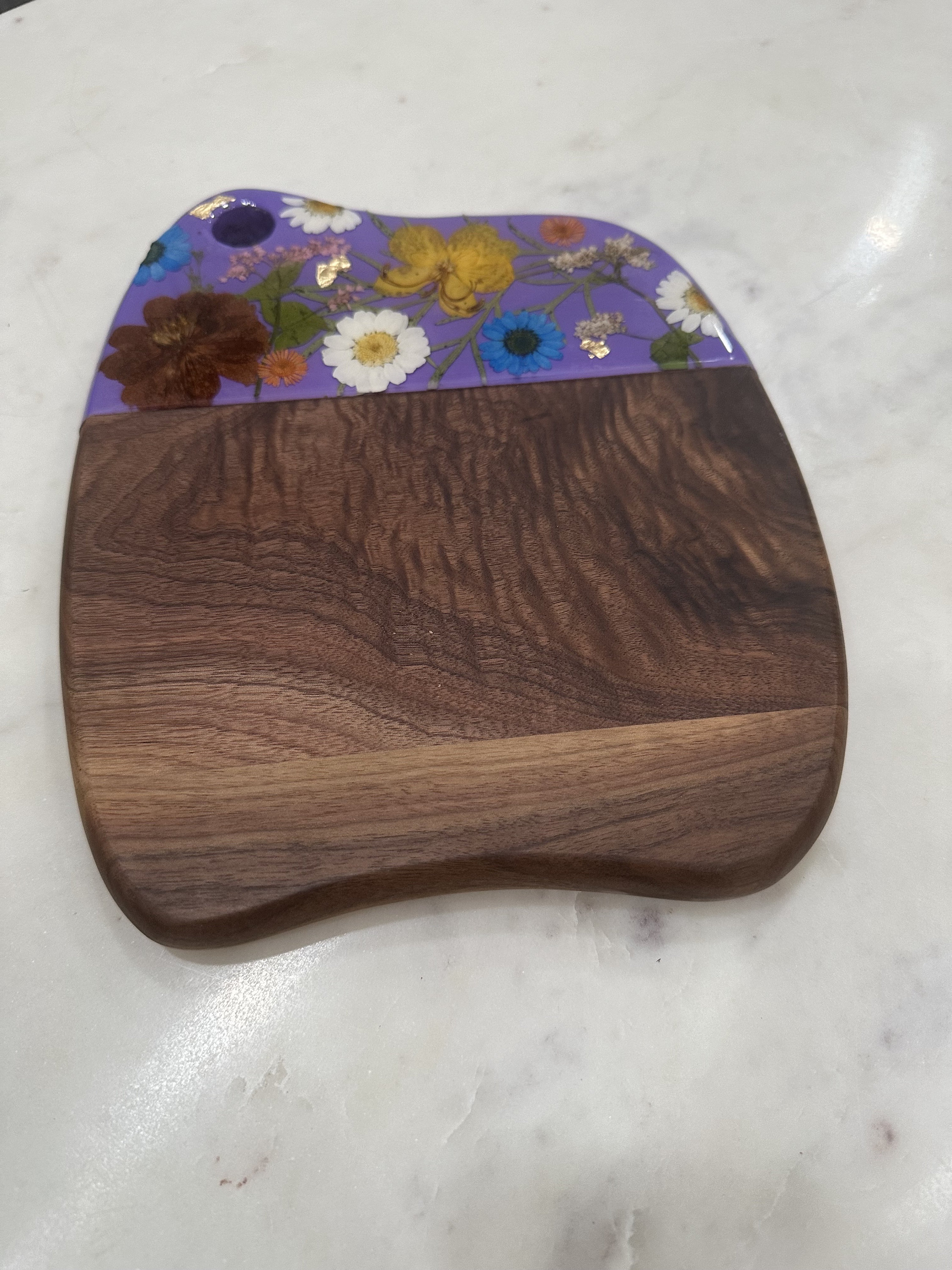 Floral Cheese Boards: Real Dried & Pressed Flowers on Walnut - Etsy