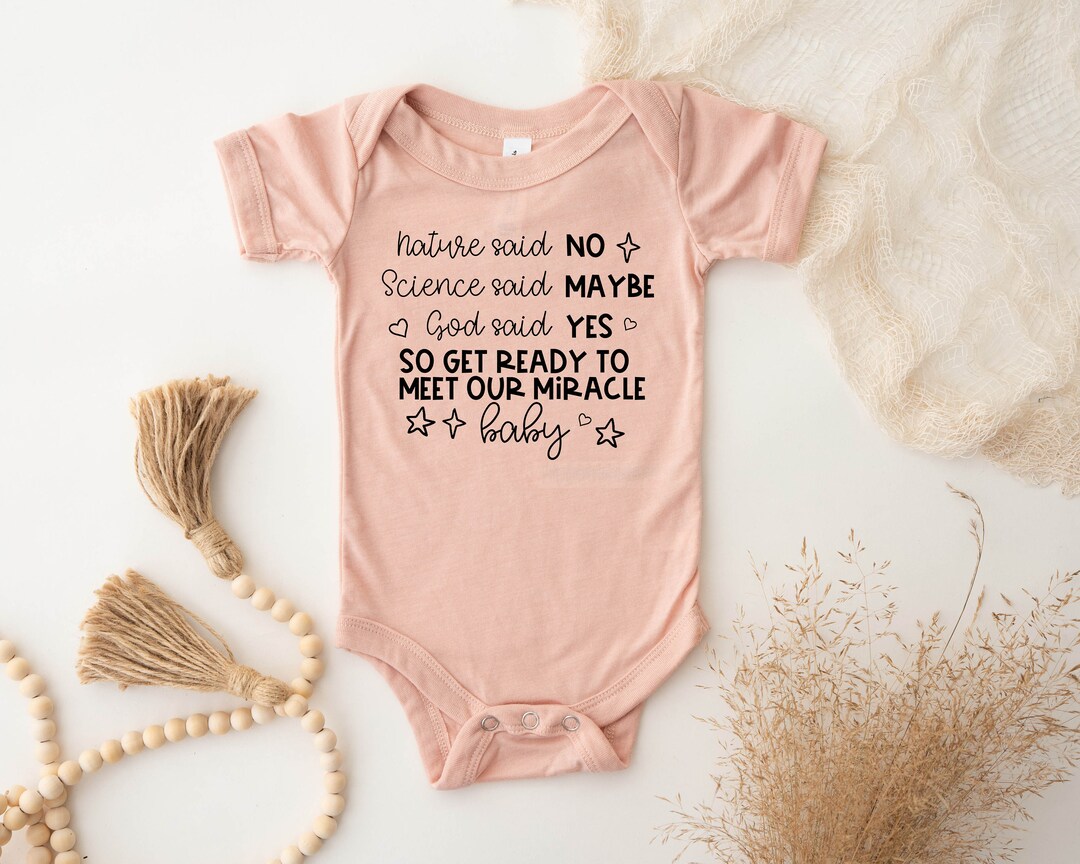 Miracle Baby Bodysuit, IVF Baby Announcement, Surprise Baby - Etsy