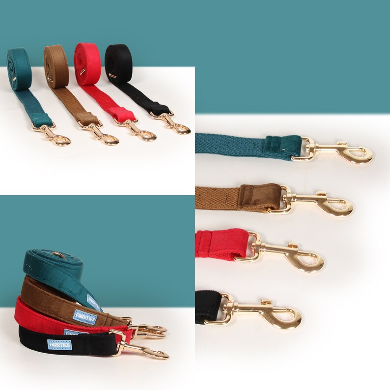 Luxury Velvet Dog Leash Set, Personalized Dark Green Velvet Dog Collar ...