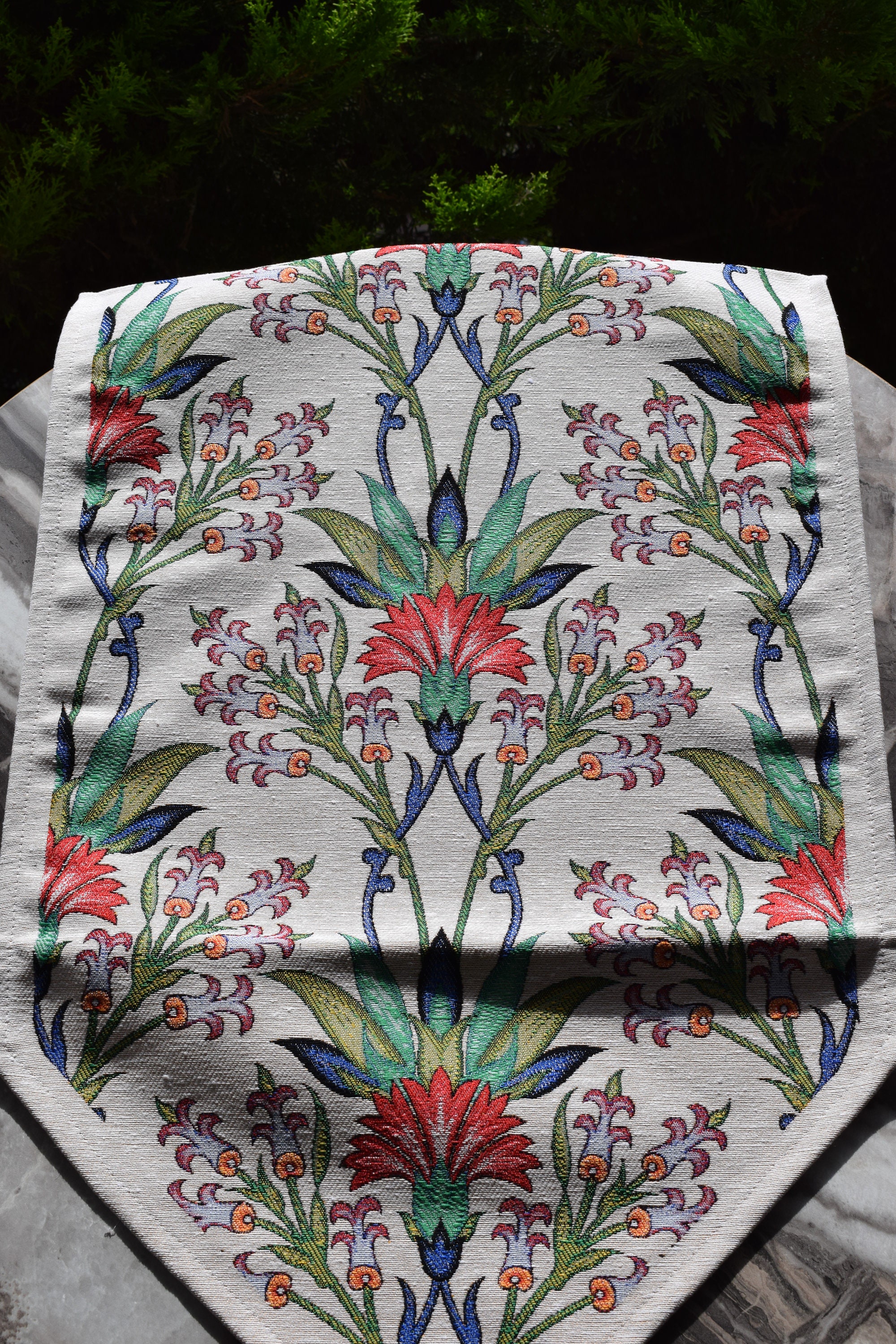 Anatolian Kilim Design TABLE RUNNER Tile Pattern Tapestry - Etsy