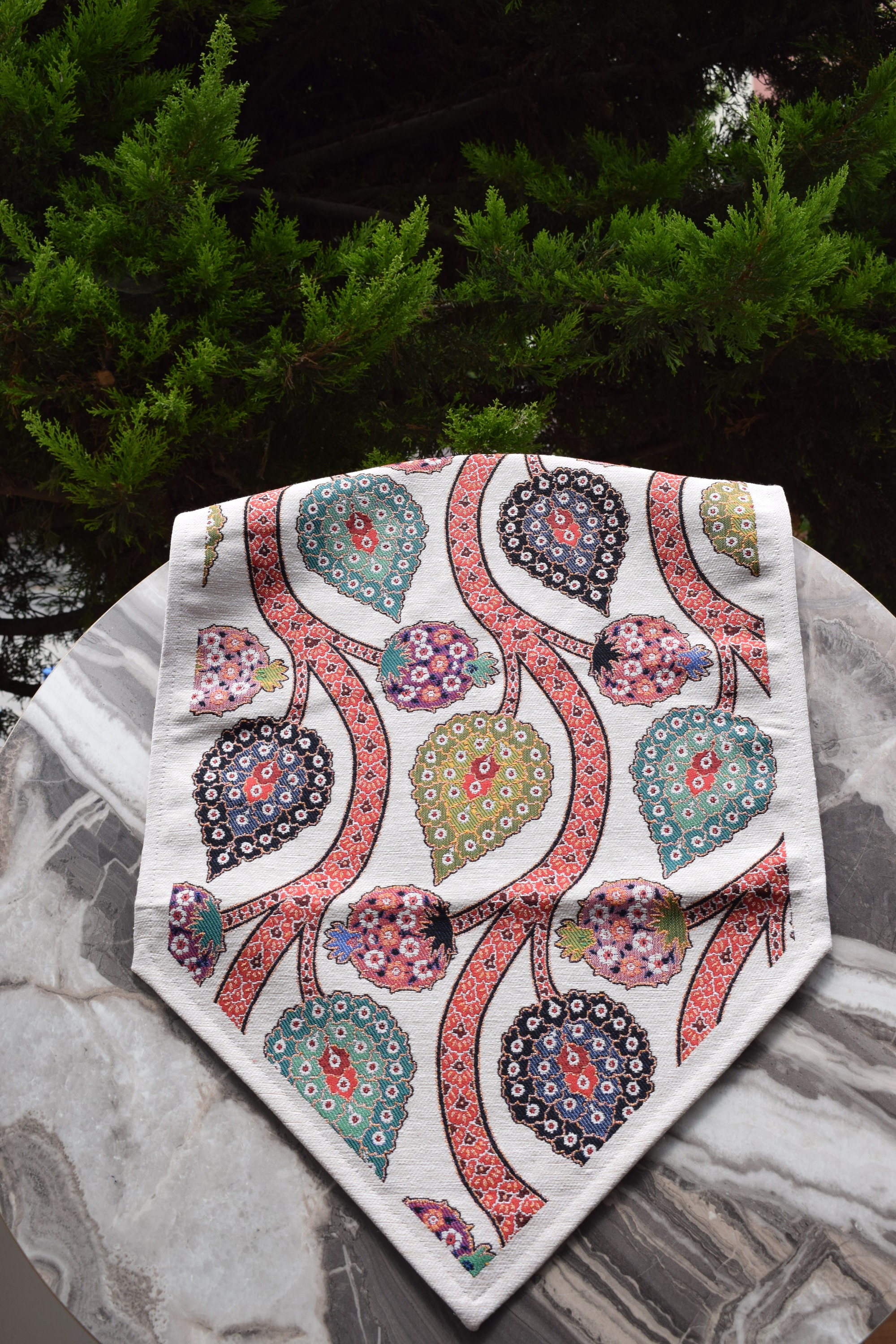 Anatolian Kilim Design TABLE RUNNER Tile Pattern Tapestry - Etsy