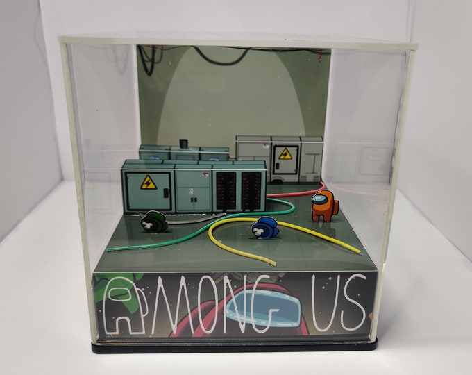 Among Us Diorama Cube Template - 3D Videogame - Gift for Gamer - DIY ...