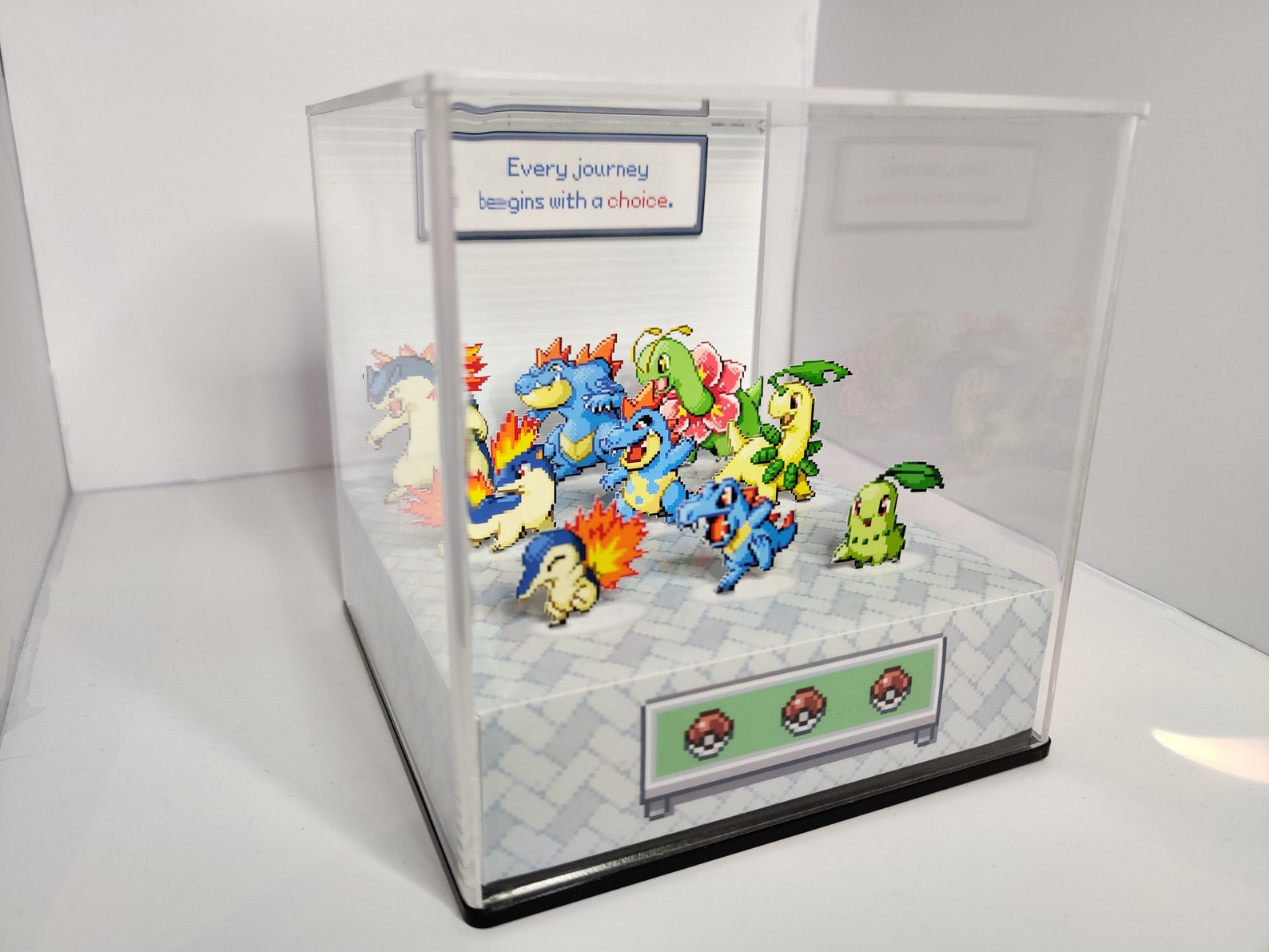 Diorama Cube Pokemon Starter 2nd generation / Pokémon starting | Etsy