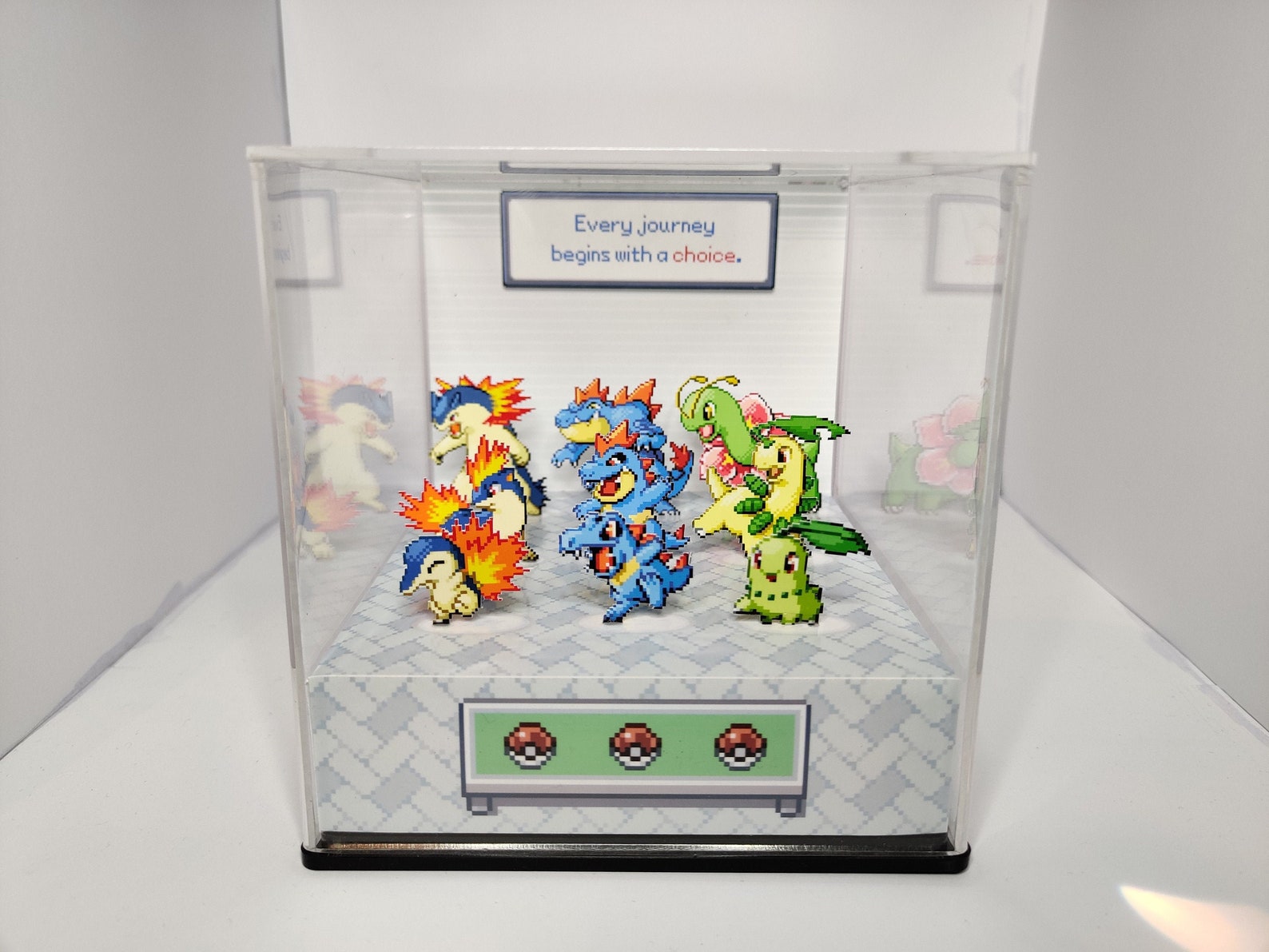 Diorama Cube Pokemon Starter 2nd Generation / Starting Pokémon - Etsy
