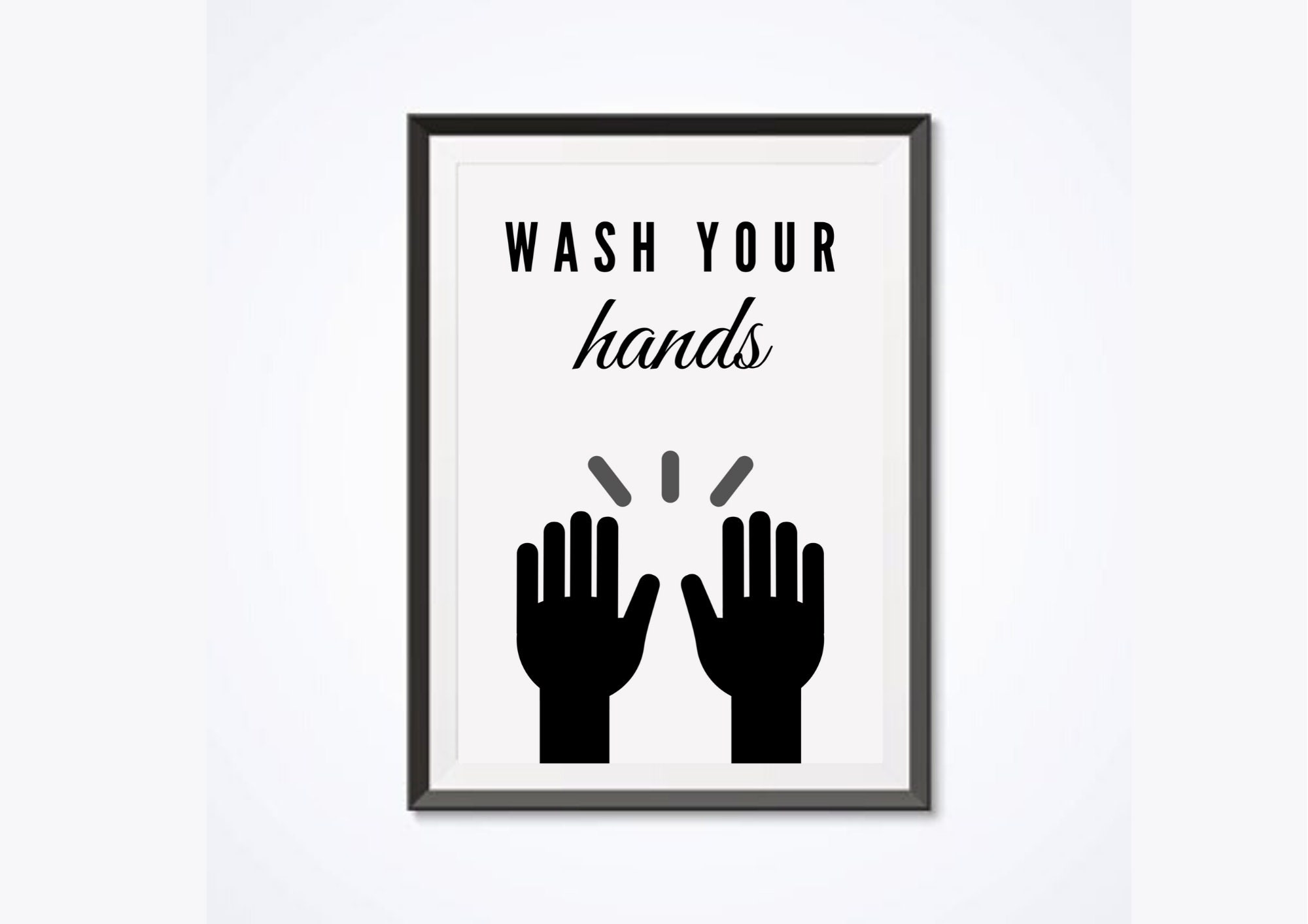 Don't Forget to wash your hands Bathroom Print Printable | Etsy