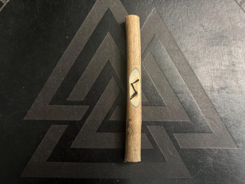 Elder Futhark Rune Stave Set | Gold Wattle Wood | Handmade Norse ...