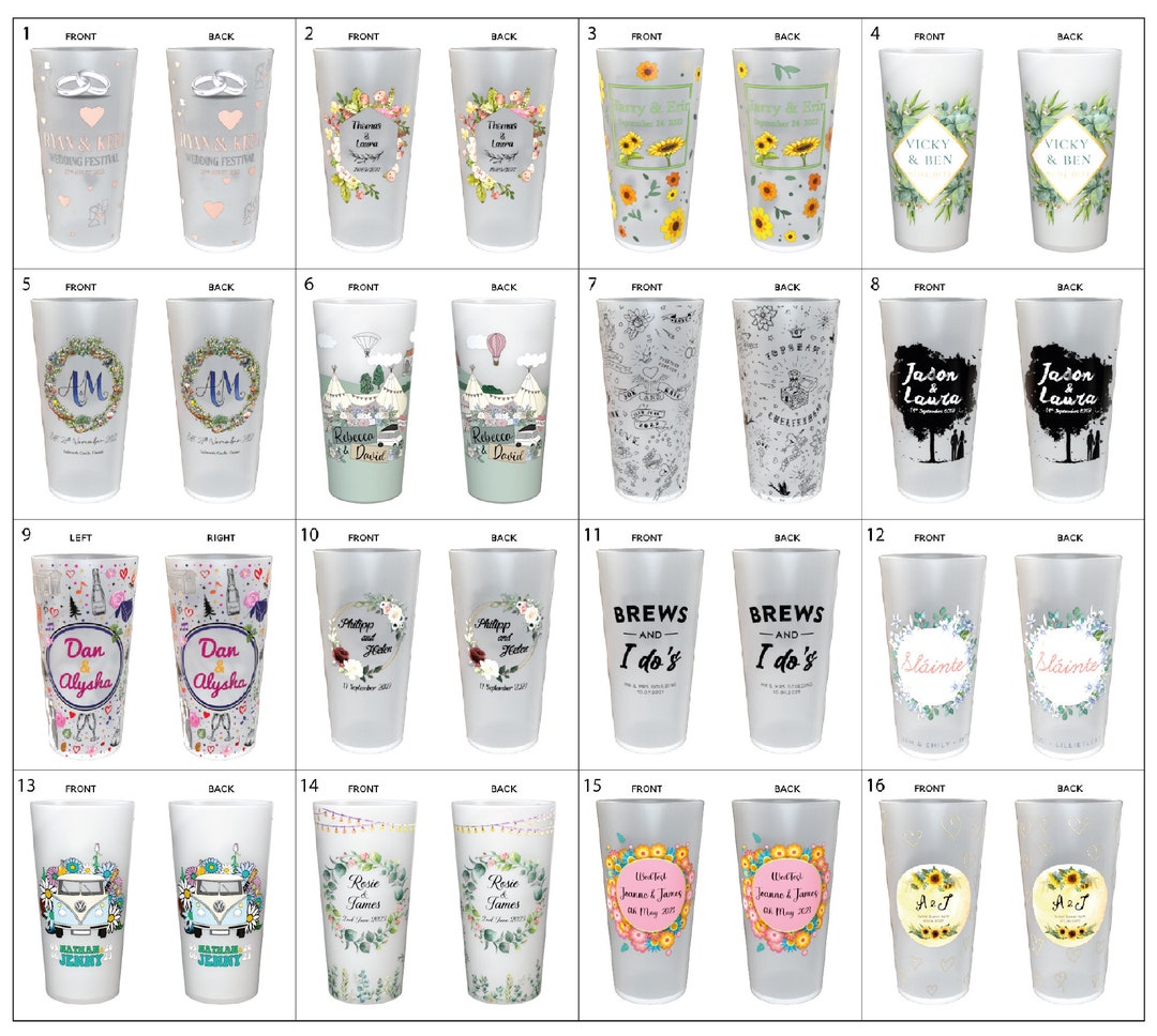 100 Half Pint Customisable Wedding Cups Etsy Uk