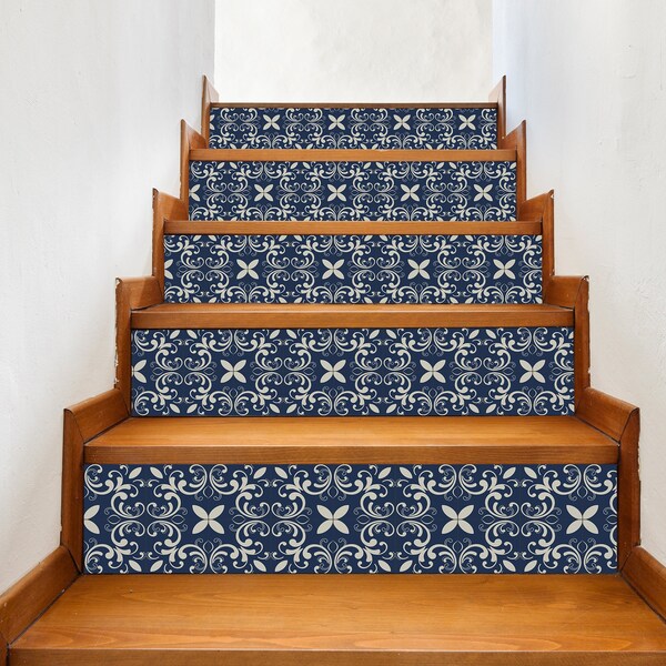 Stair Riser Decals Blue - Etsy