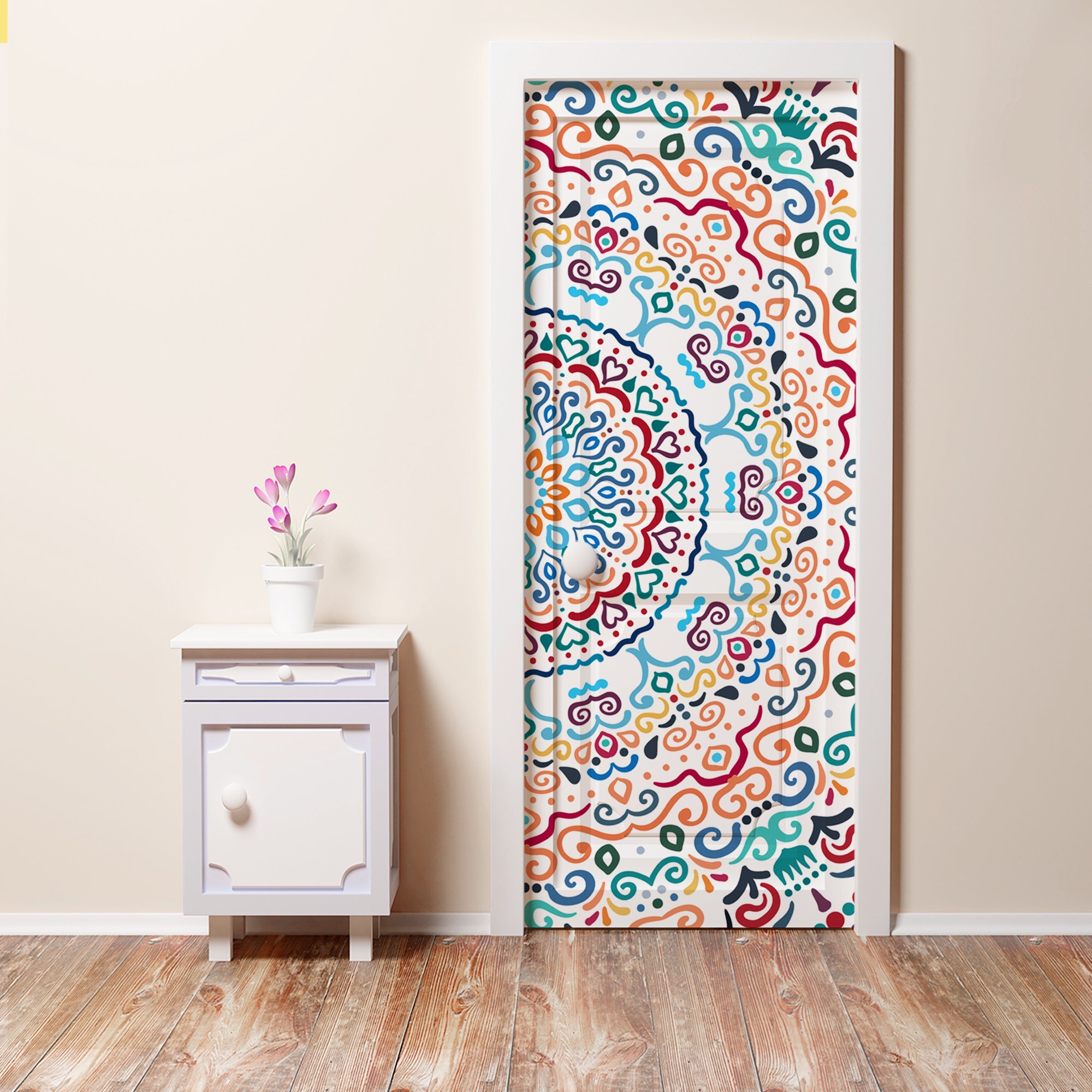 Trendy Natural Beauty Self-adhesive Door Stickers Designs 2023 | Shop ...