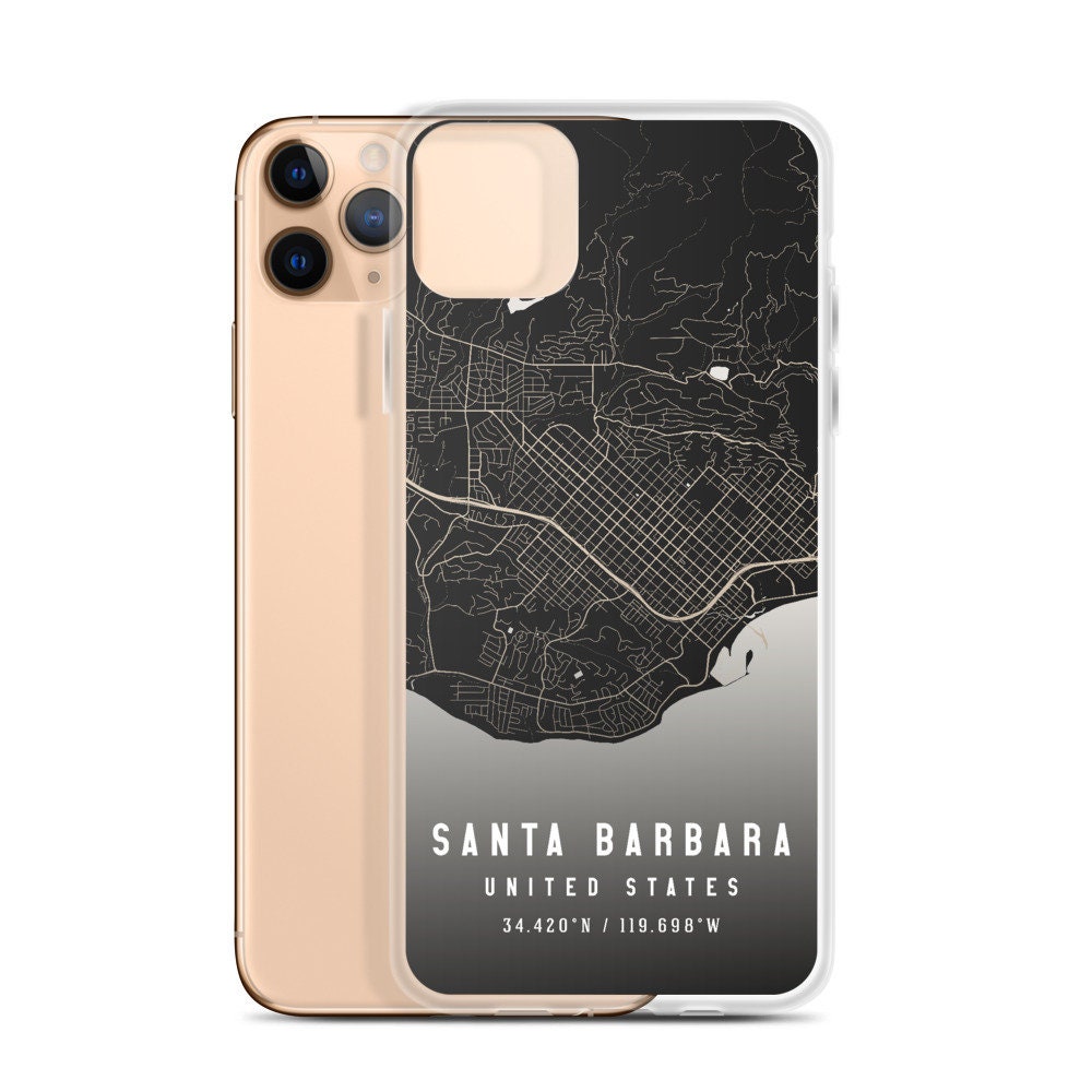 Santa Barbara California City Map Case for Iphone 12 Iphone | Etsy