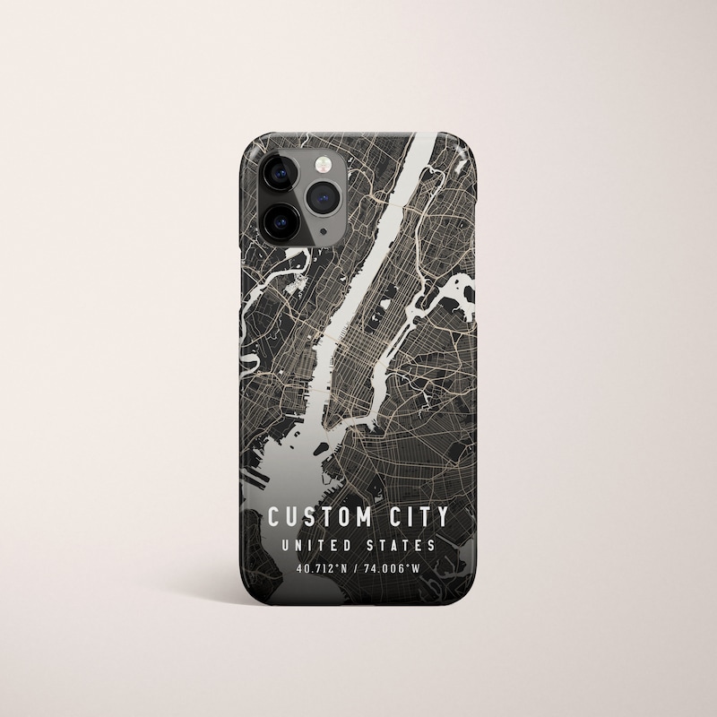 Custom City Map Phone - Etsy