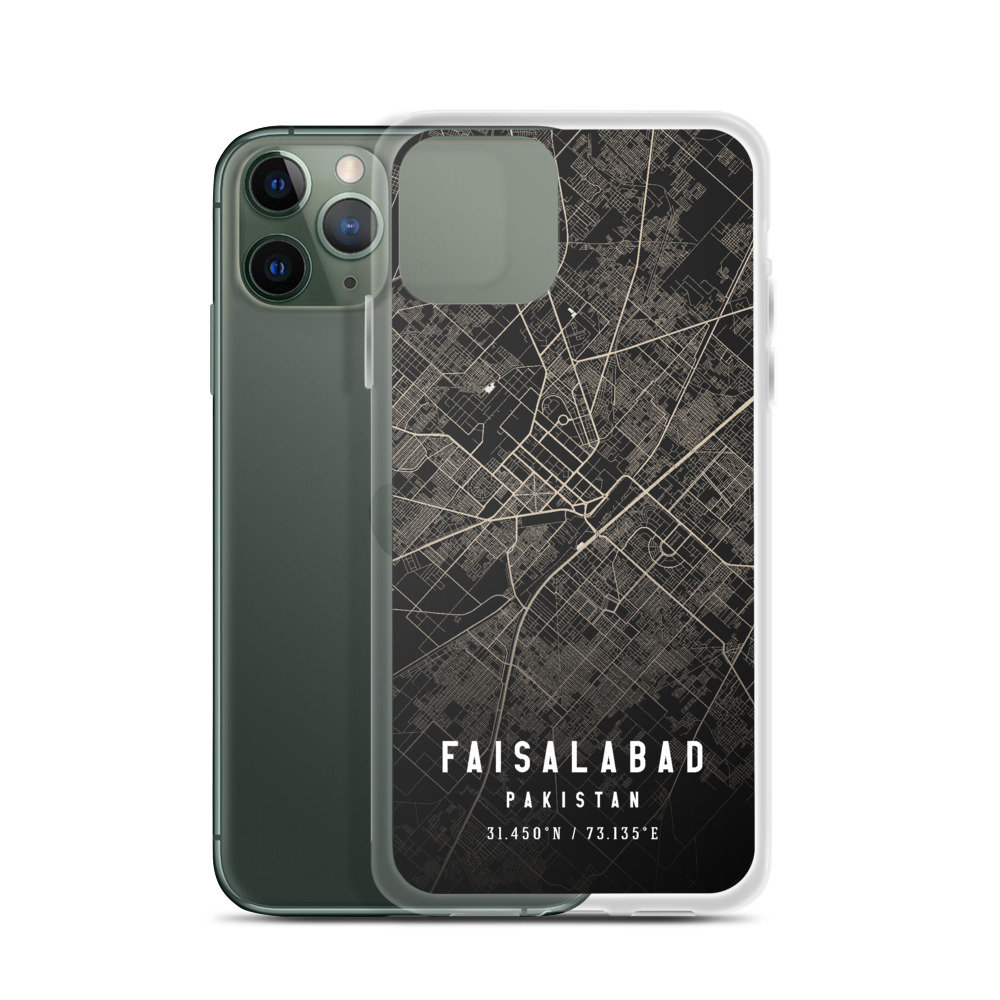Faisalabad Pakistan City Map Case for Iphone 12 Iphone 12 | Etsy