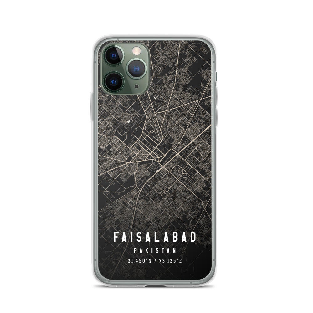Faisalabad Pakistan City Map Case for Iphone 12 Iphone 12 | Etsy