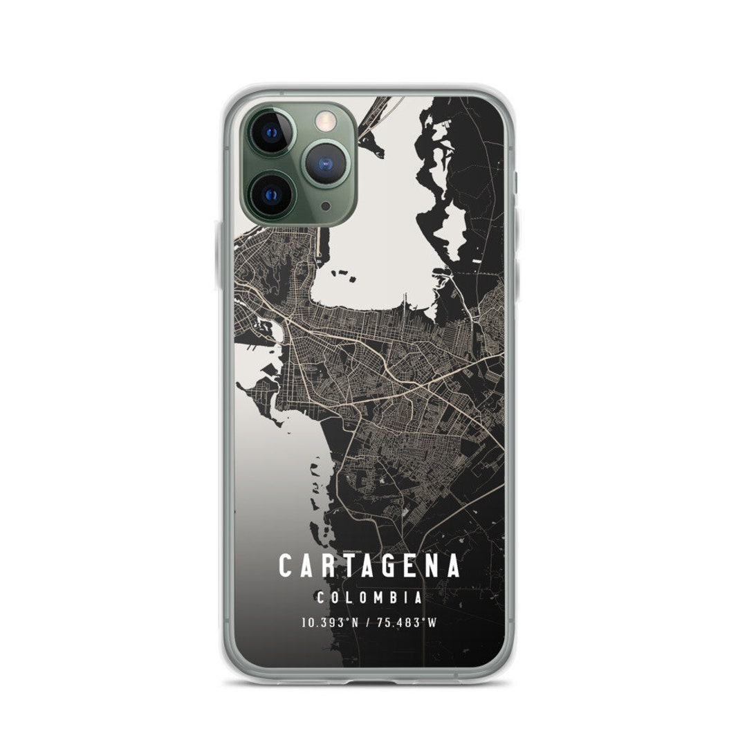Cartagena Colombia City Map Case for iPhone 14, iPhone 14 Plus/pro/pro ...