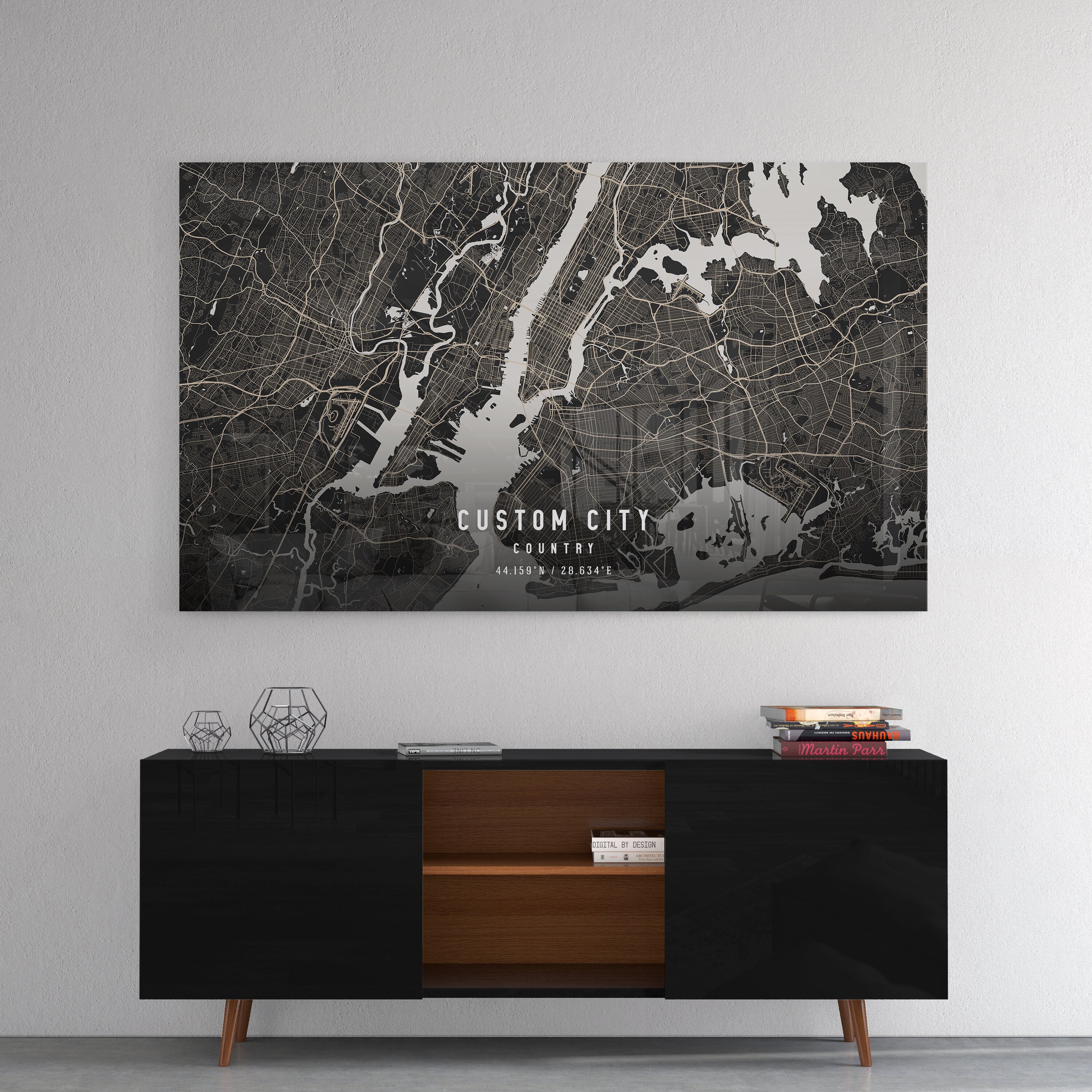 Custom City Map Acrylic Print Custom Map Art Custom Map - Etsy