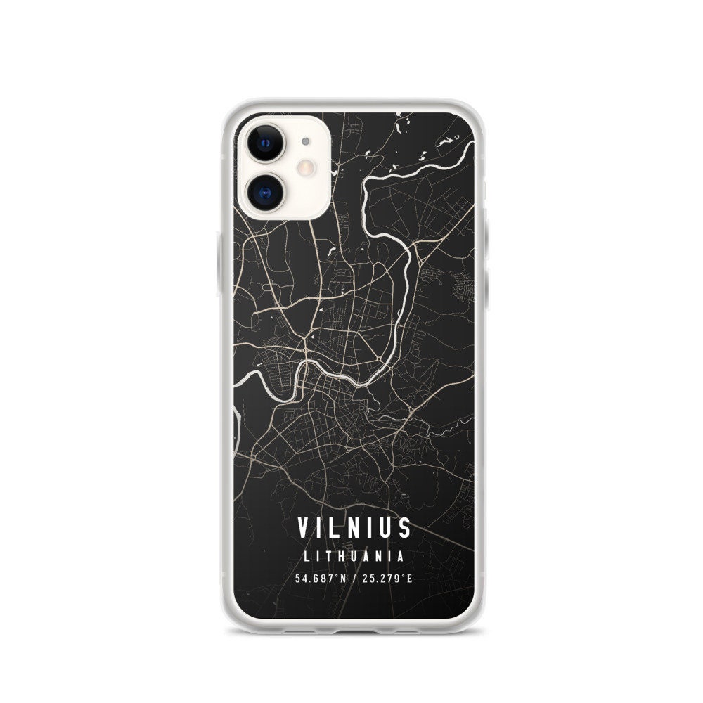 Vilnius Lithuania City Map Case for Iphone 12 Iphone 12 | Etsy