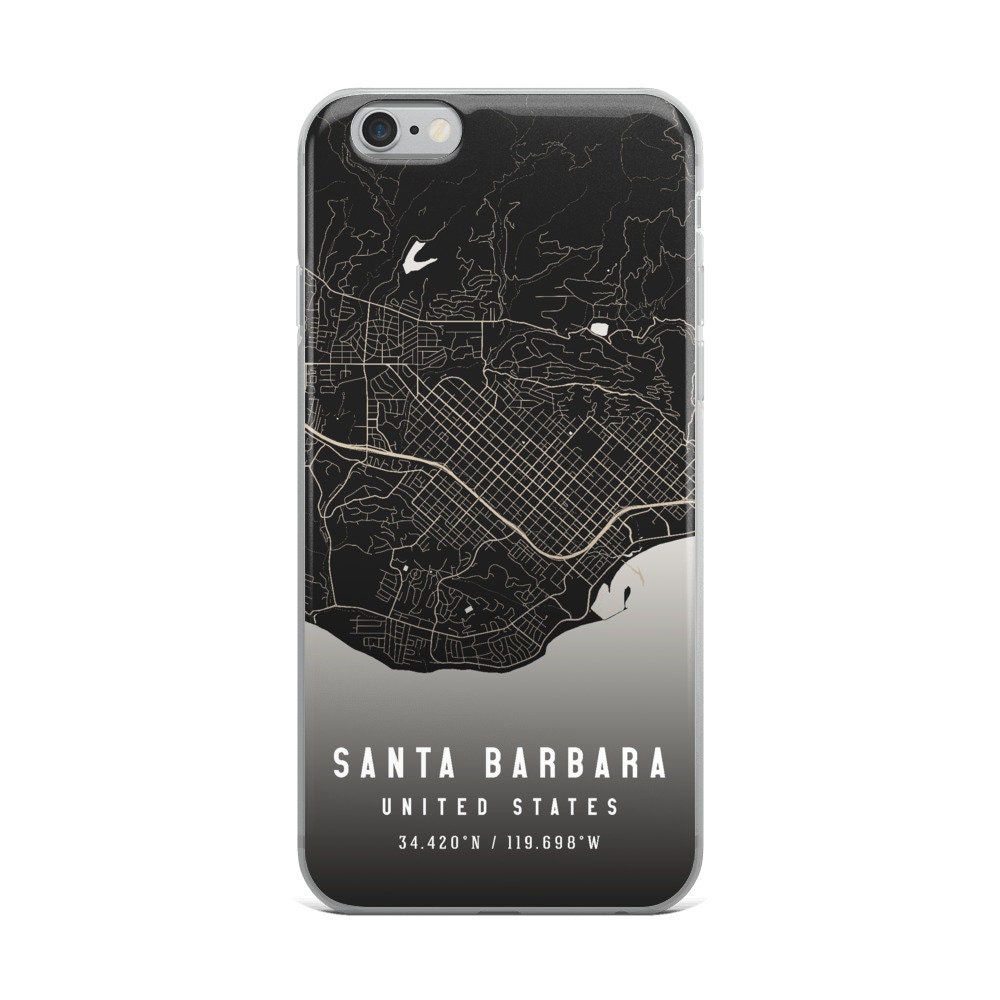 Santa Barbara California City Map Case for Iphone 12 Iphone | Etsy